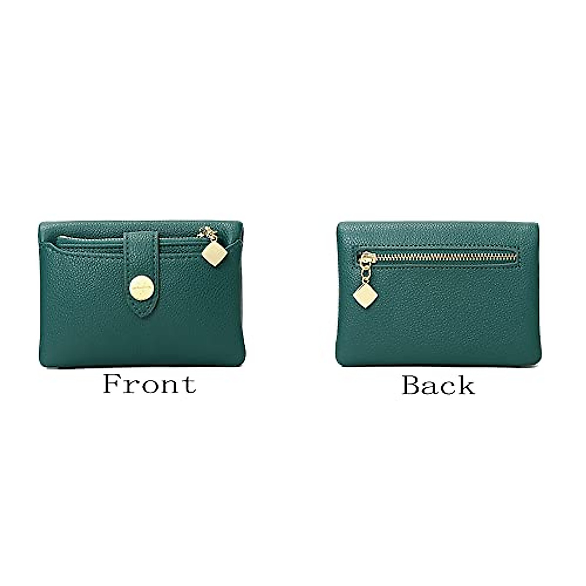 PofeeXIO Wallets for Women with Removable Card Sleeve Coin Purse Compact Bifold Small Wallet for Women Rfid Ladies Wallet Leather Billfold Womens Wallet Small (Green)