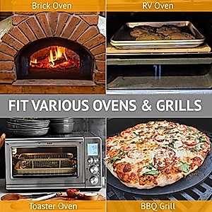 Waykea 12x12x0.6 Inch Pizza Stone Square Baking Stone | Premium Cordierite Pizza Grilling Stone for Grill Oven RV Oven | Bake Homemade Golden Crispy Crust Pizza