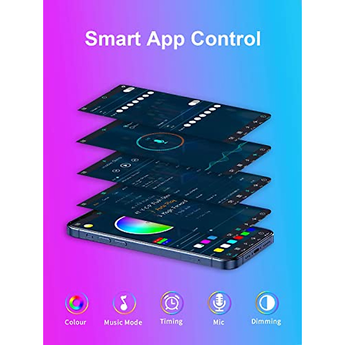 KANTUTOE LED Lights for TV, 16.4ft TV LED Lights for 45-75 Inch, RGB TV Lights Backlight Behind, Music Sync Bluetooth APP and Remote Control TV LED Strip Lights USB Powered for Bedroom/Gaming