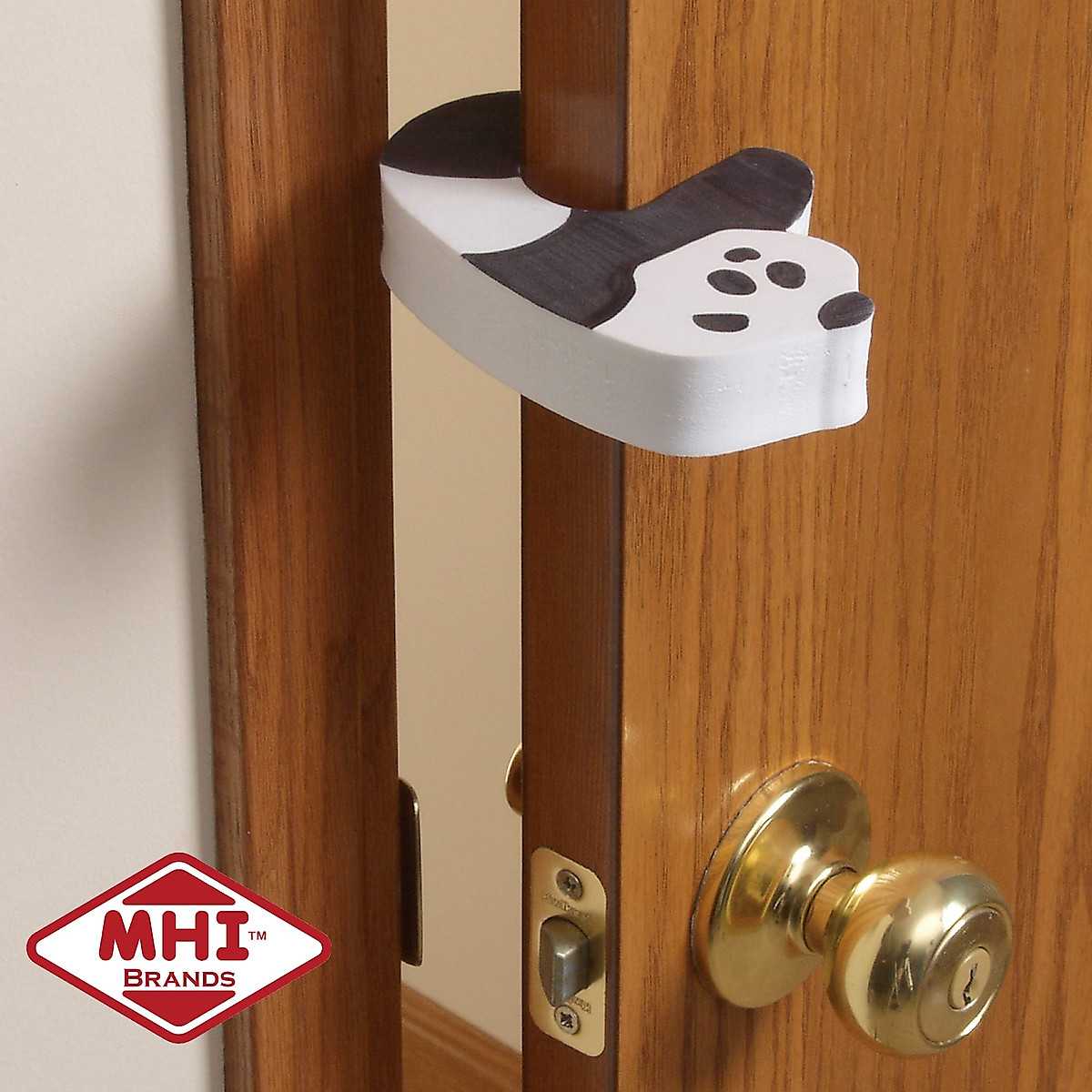 Mommys Helper Panda Door Pinch Guard, Black/White