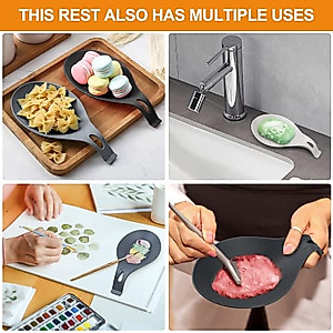 Spoon Rest for Stove Top, 3 Pack Large Silicone Spoon Holder for Kitchen Counter,Coffee Spoon Rest,Heat Resistant Cooking Spoon Holder Perfect Kitchen Gadgets for Kitchen Utensils Spatula,Tongs,Ladles