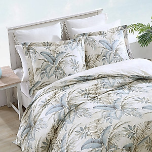Tommy Bahama - King Comforter Set, Reversible Cotton Bedding with Matching Shams, All Season Home Decor (Bakers Bluff Blue, King)