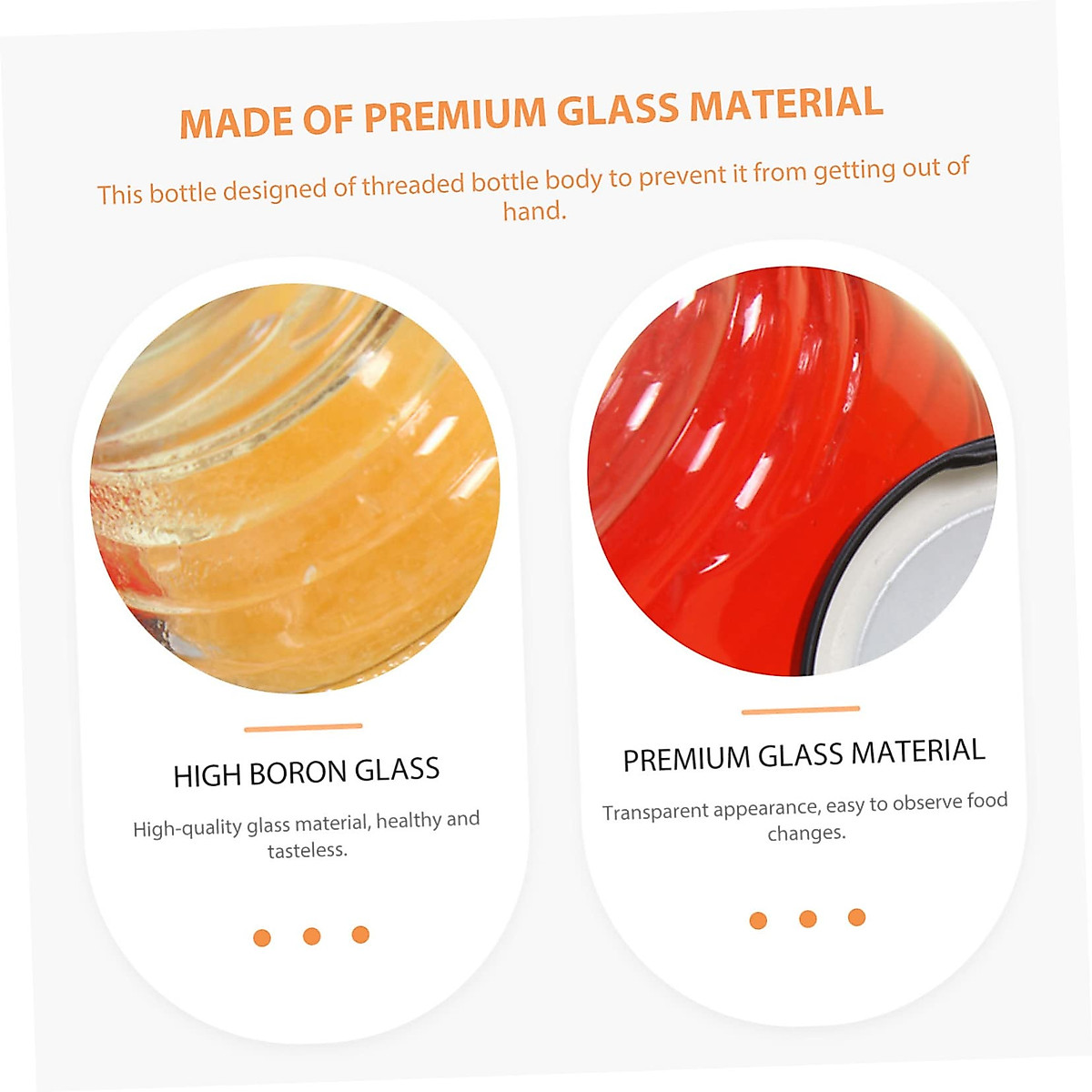 YARNOW 6pcs Honey Bottle Household Bottles Sauce Jars with Lids Kitchen Accessories Storage Bottles Mel Dispenser Portable Mel Bottles Glass Mel Bottles Salad Dressing Bottles