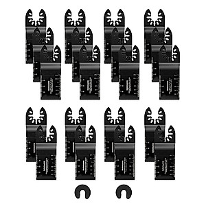 Nuovoware Universal [20PCS] Wood Oscillating Saw Blades, 1-3/8” Metal Quick Release Multitool Kit Compatible with Fein Multimaster Craftsman Rockwell Bosch Ryobi Worksite