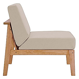 Modway Sedona Armless Chair, Natural Taupe