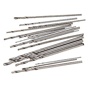 Yakamoz 20Pcs 0.3-1.6mm Shank Mini Micro Drill Bit Set Twist Drill DIY Kit Rotary Hand Tools