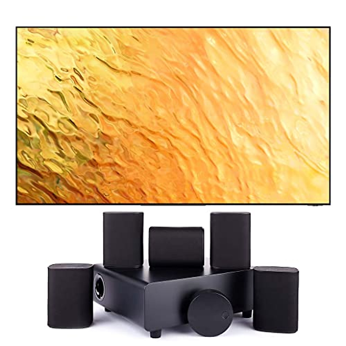SAMSUNG QN65QN800BFXZA 65" 8K QLED Quantum Mini LED HDR Smart TV with a Platin MILAN-5-1-SOUNDSEND 5.1 Immersive Cinema-Style Sound System (2022)