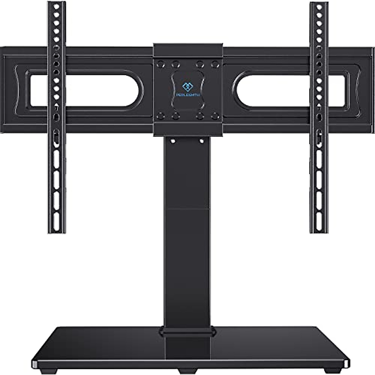 PERLESMITH Universal Swivel TV Stand Mount for 37-65,70,75 Inch LCD OLED Flat/Curved Screen TVs-Height Adjustable Table Top TV Stand/Base with Wire Management,VESA 600x400mm up to 88lbs,PSTVS18