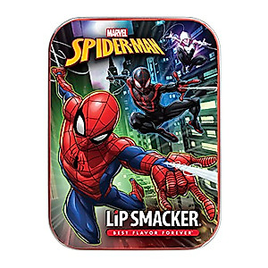 Lip Smacker Marvel Spiderman Holiday 3 pcs Flavored Lip Balm Tin, Stocking Stuff For Boys