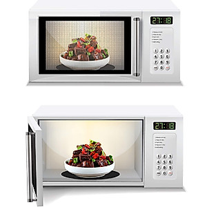 12" Inch Silicone Microwave Multi-Mat, Non-Stick Heat Resistant Oven Mat Microwave Trivet Mat - 2 Pack (Black)