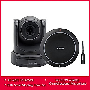 XUNGU HD Video and Audio Conferencing System All-in-One 3X Optical Zoom USB Conference Camera with Speakerphone 1080p Camera and Speakerphone for Conference Rooms