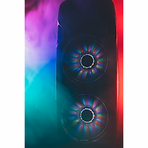 Gemini AS Series Professional Audio Dual 15-inch Portable Active PA Loudspeakers with Bluetooth Compatibility, Mic & Line XLR, 1/4", 1/8", RCA inputs