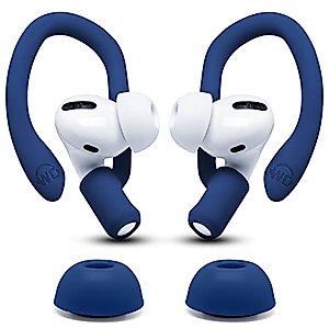 WC HookZ + WC TipZ - Over Ear Hooks and Memory Foam Tips Combo for Airpods Pro by Wicked Cushions | Black & Black