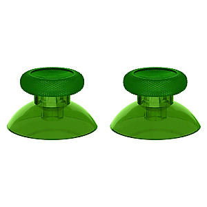 eXtremeRate Replacement Thumbsticks for Xbox Core Wireless Controller, Joysticks Repair Kit for Xbox Series X/S Controller, Custom Analog Stick Buttons for Xbox One S/X/Elite Controller - Clear Green
