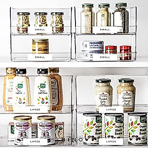 BINO | Stackable Plastic Storage Bins, Large - 12 Pack | THE MYRIAD COLLECTION | Multi-Use Organizer Bins | BPA-Free | Pantry Organization | Home Organization | Fridge Organizer | Freezer Organizer