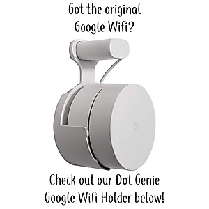 Nest WiFi Point Genie: The Simplest Lowest Profile Outlet Holder Mount for Google Nest WiFi Point | Reinforced Support | Great Sound | Open Access | No Messy Screws! (3-Pack)