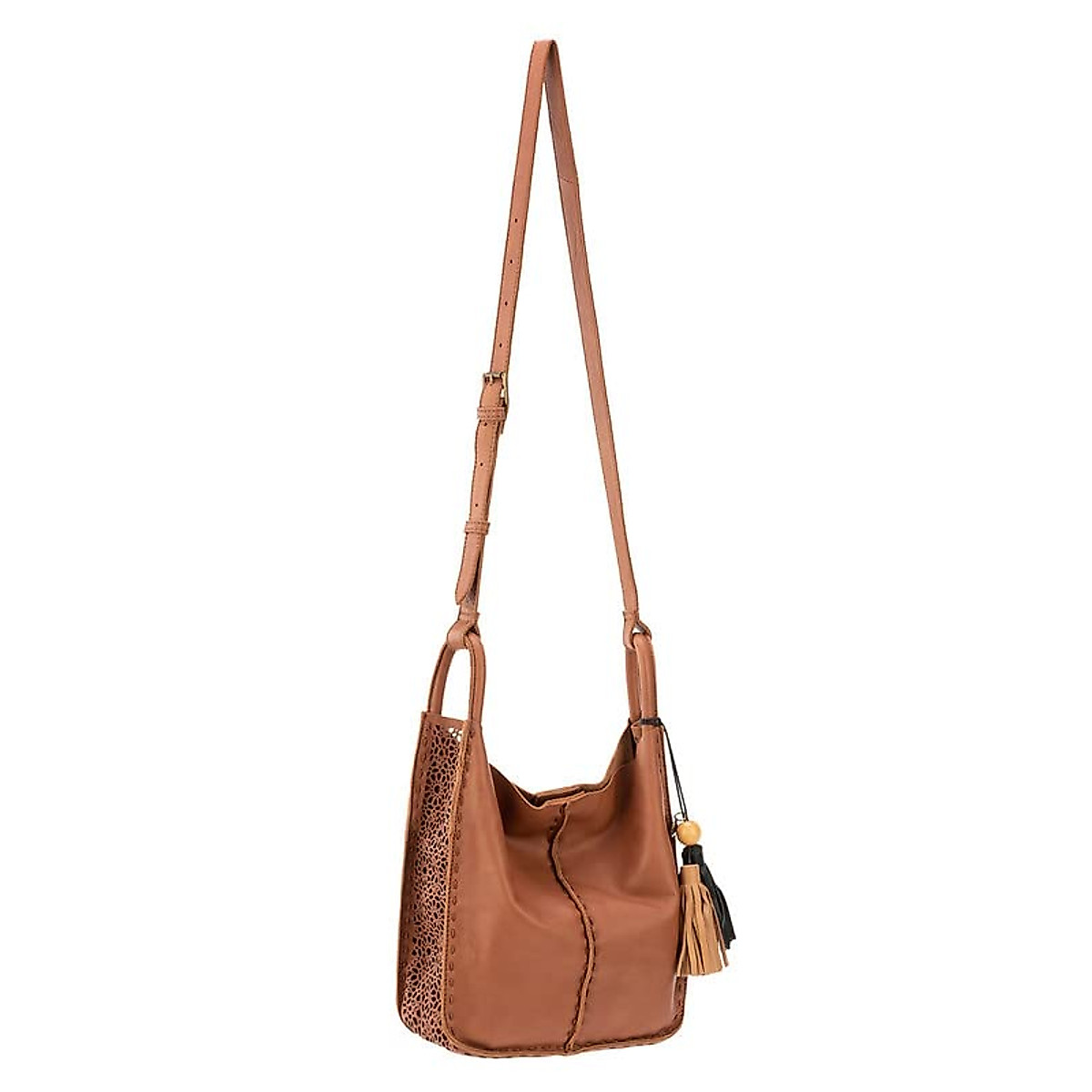 The Sak Los Feliz Crossbody Bag in Leather, Large, Unlined Purse with Single Adjustable Shoulder Strap