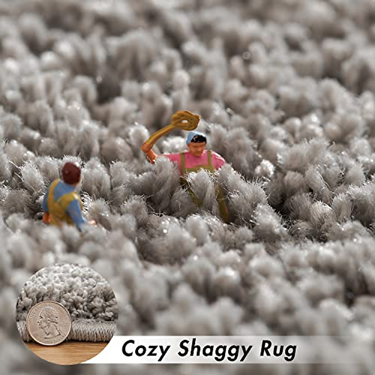 Solid Shag Rug 3x5 Rugs for Living Room Large Area Rug Machine Washable Area Rugs, Ideal for Carpet Floor Use