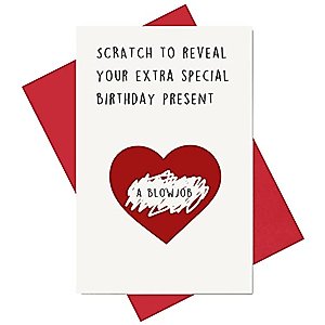 Scratch Birthday Card, Funny Special Birthday Present Interactive Card for Husband Boyfriend Fiance