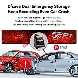 DDPAI Dash Cam Front and Rear, 1944P Front x1080P Rear, Dual Car Camera with Sensor, Buil-in GPS, Wi-Fi & App, Car Dashboard Camera Recorder 2.4",Parking Mode,G-Sensor,Super Capacitor, Z40 Dual GPS
