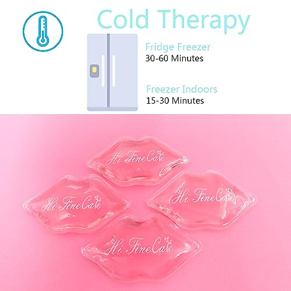 Ice Pack for Lip Filler, Lip Ice Pack Bulk Small Ice Pack for Mouth, Injections, Injuries, Bruises (Pink (40 Count))