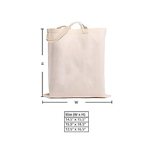 BANNER BUZZ MAKE IT VISIBLE BannerBuzz Canvas Tote Bag Made of 100% Biodegradable Canvas Material (15.5" X 18.5", Off White)