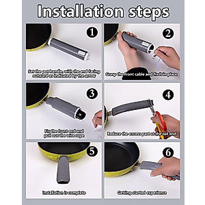 Smilelife New Creativity Silicone Pan Handle Sleeve Pot Handle Heat Insulation Cover Multifunctional Heat-Resistant Silicone Pan Handle Cover Sleeve(2pcs Small)