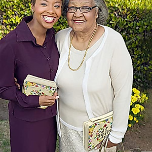 Bible Case Floral Bible Cover 7 X 10 Canvas Bag for Bible Book