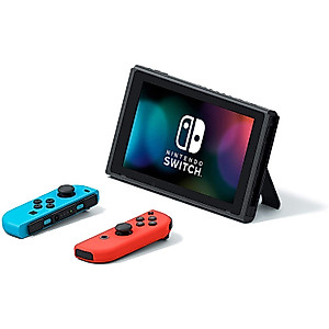 Game Bundle Nintendo Switch Bundle with 12 Month Online Family Plan /128GB SanDisk Micro SD Card/Case and Screen Protector,Red and Blue w/128GB SD/Case