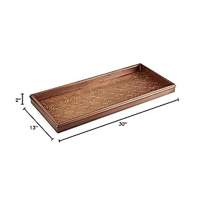 Good Directions 204VB Medallions Tray, Plants, Pet Bowls, and More Boots, Shoes, Storage, and More, Copper Large