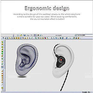 Earphones Wired in Ear Headphones Earbud High Resolution Heavy Bass with Mic,Dual Dynamic Drivers,Earbuds Compatible with iOS, Android, Laptop with 3.5mm Stereo Jack. (Black)
