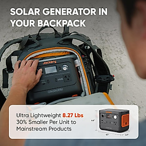 Jackery Explorer 300 Plus Portable Power Station, 288Wh Backup LiFePO4 Battery, 300W AC Outlet, 3.75 KG Solar Generator for RV, Outdoors, Camping, Traveling, and Emergencies (Solar Panel Optional)