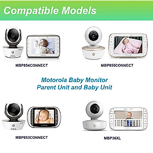 for Motorola MBP854CONNECT MBP854 Baby Monitor Charger Power Cord Replacement Adapter Supply Compatible with MBP854CONNECT-2 MBP854CONNECT-3 MBP855CONNECT MBP853CONNECT MBP35S MBP36XL 5.0V, 6.6Ft