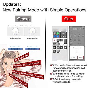 MoesGo 2nd Generation WiFi RF433 Smart Touch Wall Single Wire Smart Switch?No Neutral Wire Needed Compatible with Smart Life/Tuya App, Works with Alexa and Google Home Single Pole 110V Black 3 Gang