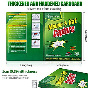 Mouse Traps, Humane Mouse Glue Trap, 10 PCS Rat/Mice Traps Sticky Pad Boards Strongly Adhesive Mouse Traps That Work No See Kill for House Indoor Outdoor Pet Safe