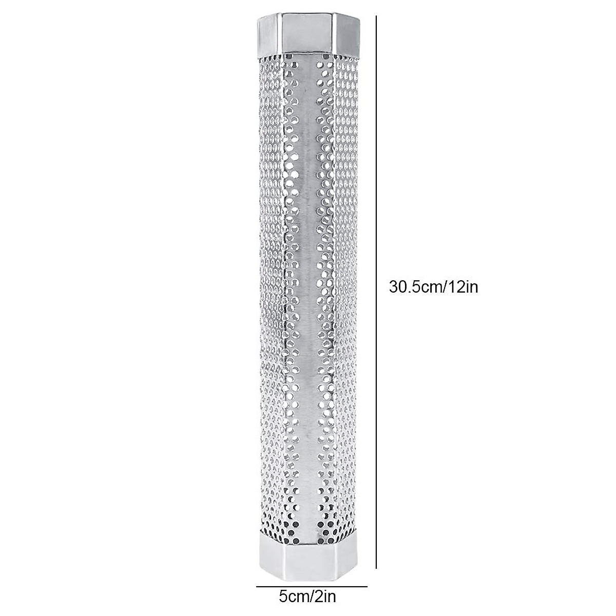 Jerliflyer BBQ Smoker, Pellet Smoker Tube Hexagonal Stainless Steel BBQ Pipe Outdoor Mesh Grill Smoke Generator for All Electric Gas Charcoal Grill Smoker Hot Cold Smoking