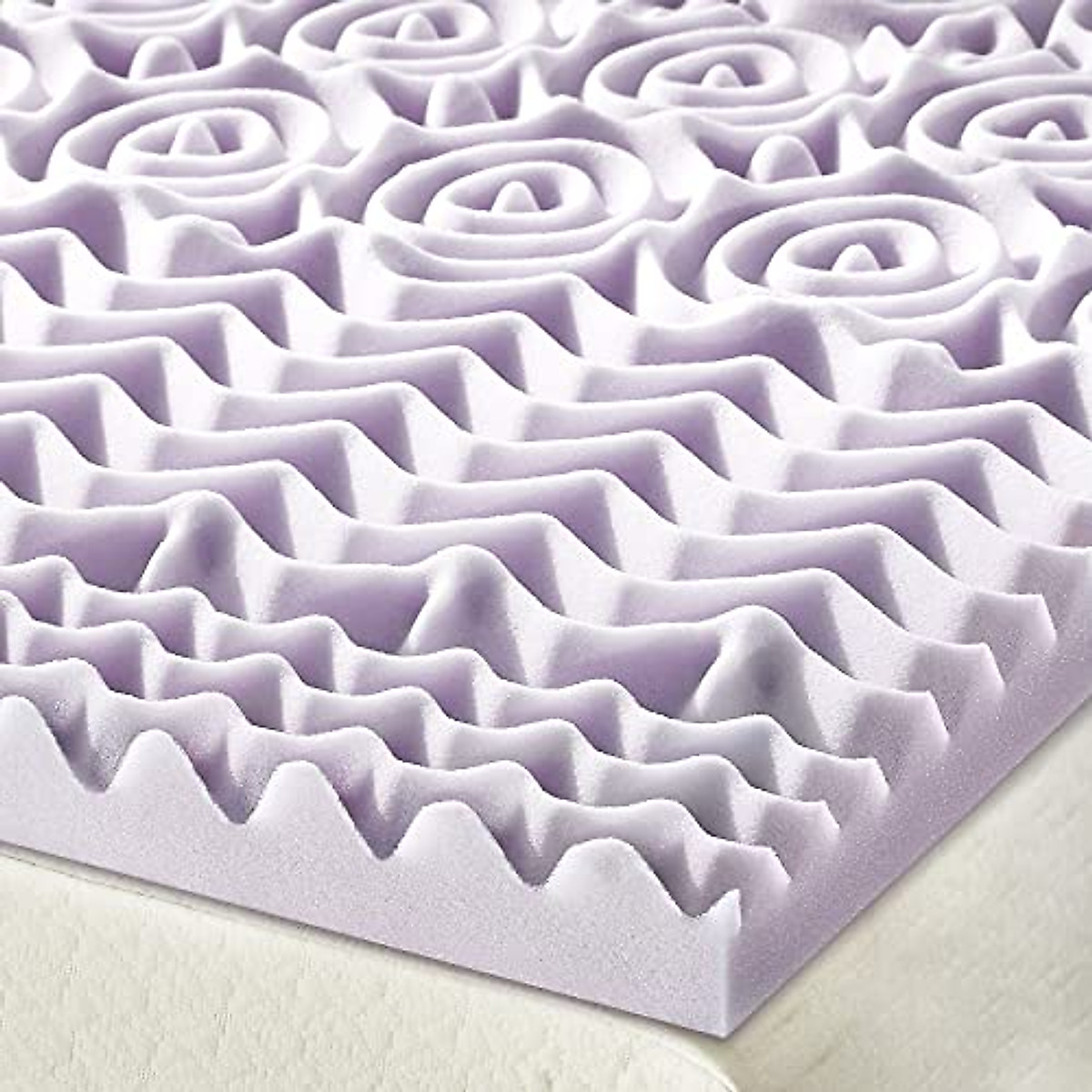 Mellow 2 Inch 5-Zone Memory Foam, Soothing Lavender Infusion, Twin Mattress Topper
