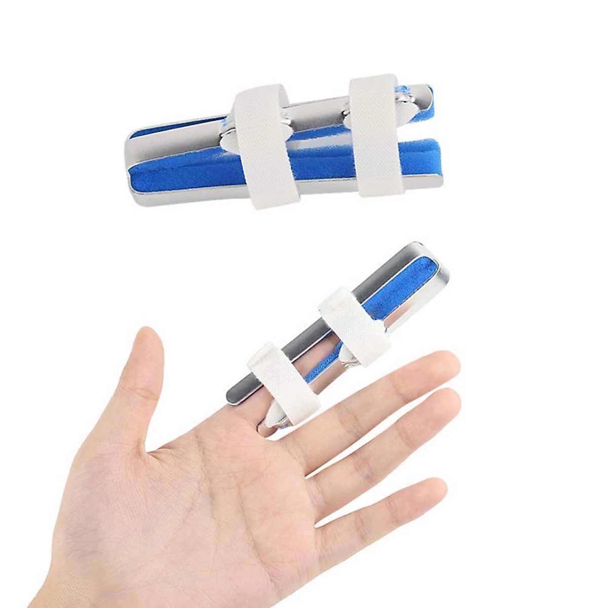 Healifty 3pcs Aluminum Alloy Finger Splint Finger Straightening Brace Resting Hand Splint Finger Splints Board Finger Splint Brace Finger Protector Splint Thumb Anti- Device