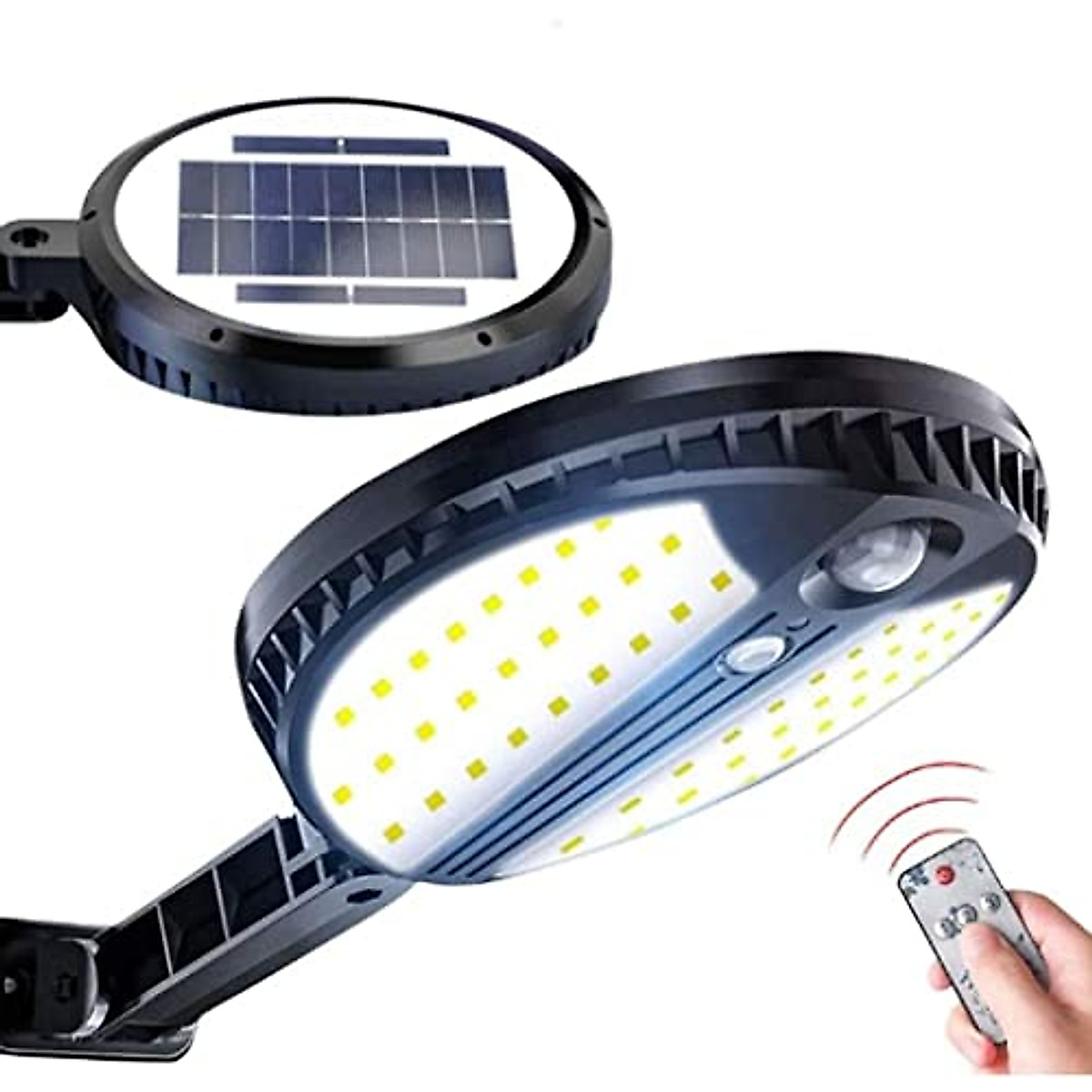 OAQZGBVK 2Pack Super Bright Solar Street Lights Outdoor with Remote Wireless IP65 Waterproof LED Security Light for Road Yard Parking lot and Garage