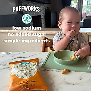 Puffworks baby Organic Peanut Butter Puffs and Puffworks baby Organic Almond Butter Puffs Bundle