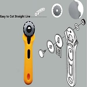 5Pcs Perforating Replacement Blades Crochet Edge Skip Blades Rotary Cutter Accessories for Crochet Edge Projects Fleece and Scrapbooking 45mm