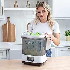 Dr. Brown's Clean Steam Baby Bottle and Pacifier Sterilizer and Dryer with Insta-Feed Bottle Warmer Combination Pack