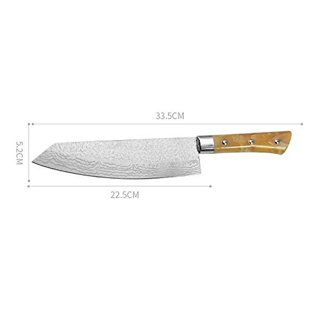 Tycos Chef Knife - Pro Damascus Pattern Kitchen Knife 8 Inch Chef's Knives Stainless Steel Sharp Paring Knife with Ergonomic Handle