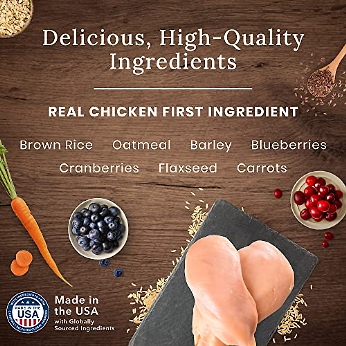 Blue Buffalo Wilderness High Protein Natural Large Breed Healthy Weight Adult Dry Dog Food Plus Wholesome Grains, Chicken 28 lb Bag