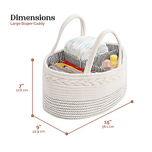 luxury little Baby Diaper Caddy Organizer with Rainbow Felt Letter Board