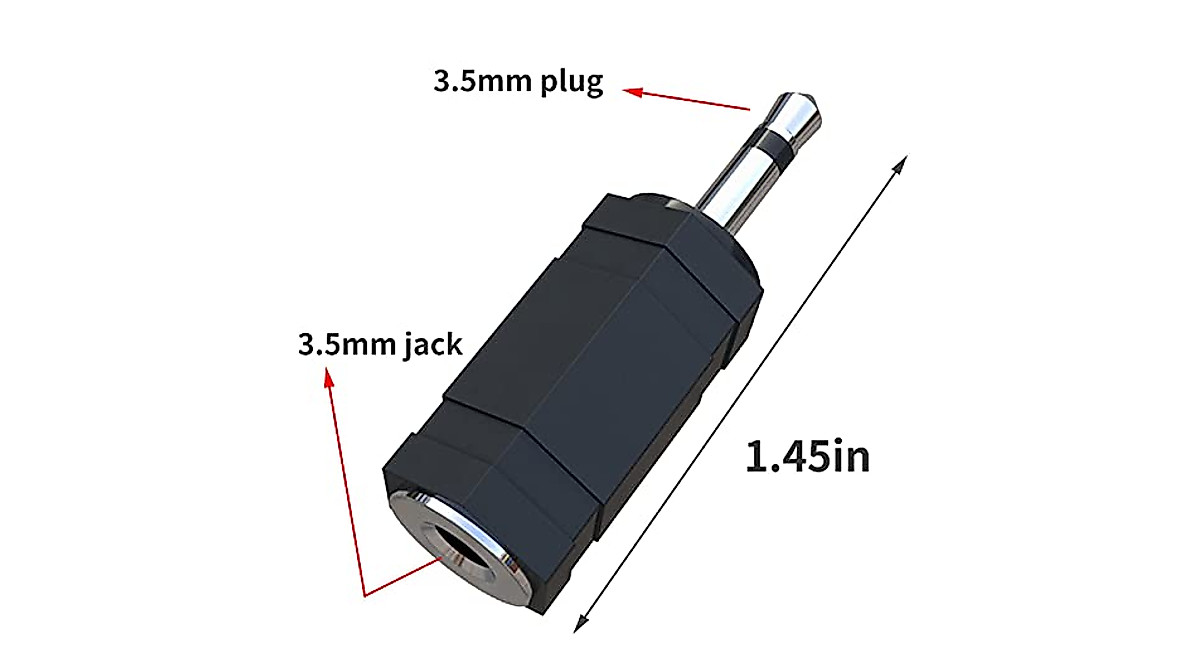 Goupchn 3.5mm Mono to Stereo Adapters - 5 Pack