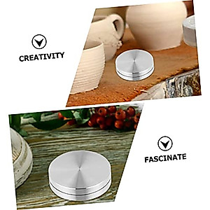 3pcs Turntable Base Ball Bearing 2 Tier Cake Stand Round Baking Pan Bearing Rotating Tray Turntable Rotating Aluminum Alloy Bearing Table Turntable Bearings Rotating Bearing Silver