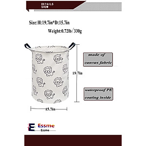 ESSME Baby Hamper,Nursery Laundry Basket,Lion Storage Basket,Toy bin for Boys, Gift Baskets,Room Decor,Home Organizer (Lions)