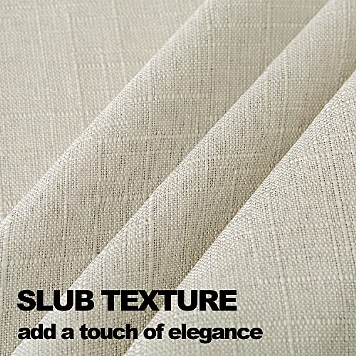 NLMUVW Faux Linen Rectangle Tablecloth Waterproof Wrinkle Resistant Textured Table Cloth Farmhouse Decorative Table Cover for Kitchen Dining and Party, 54 x 78 Inch, Ivory