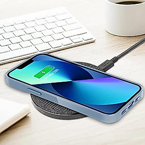 Pilipalanc Crystal Clear Acrylic Phone Case Designed for iPhone 13 Pro Max with Shockproof Bumper Non-Yellowing Anti-Slip Frosted Frame, Blue